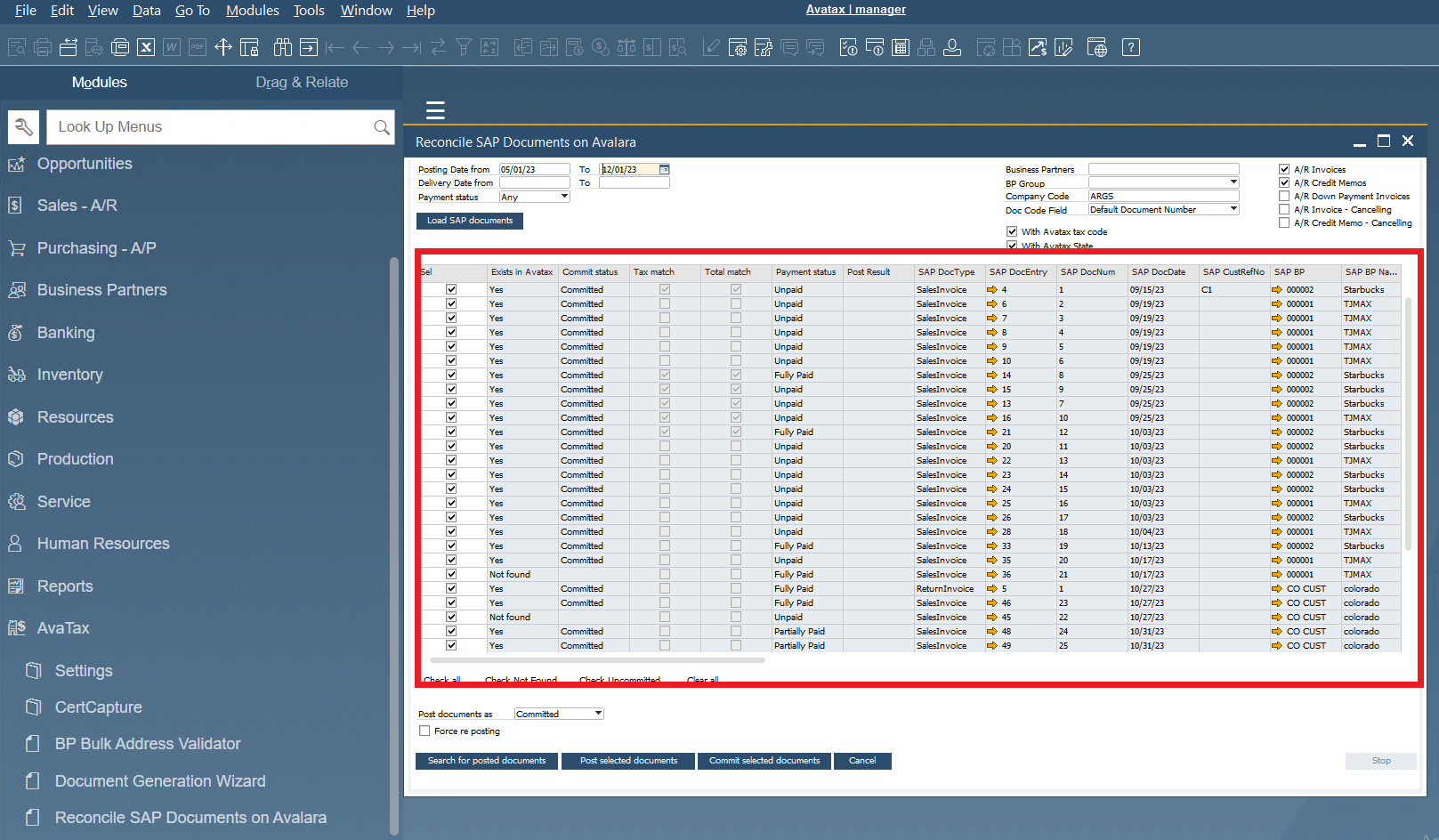 Reconcile and posting transactions | AXAP by Argentis